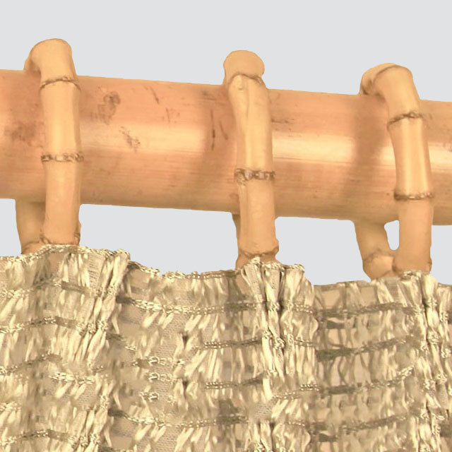 Bamboo Coastal Collection Caribbean Polynesian Curtain Rod 2" Round Ba ...