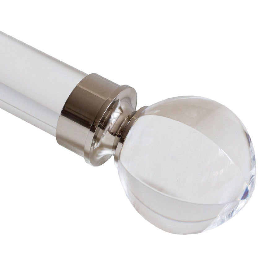 Lucite Curtain Rod Acrylic Round Clear Translucent Curtain Rod 1-1/2 ...